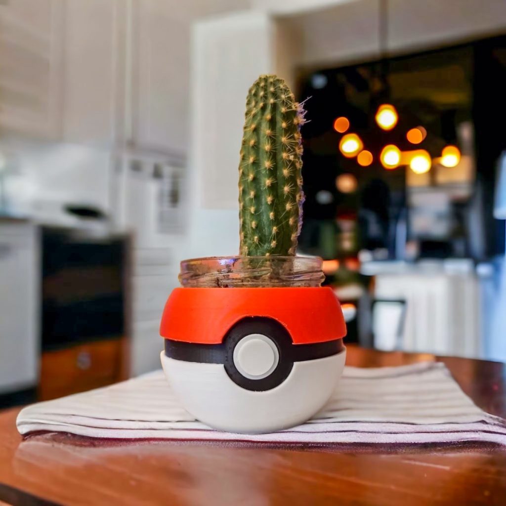 Pokémon-Inspired Pokeball Plant / Storage Pot | Quirkable